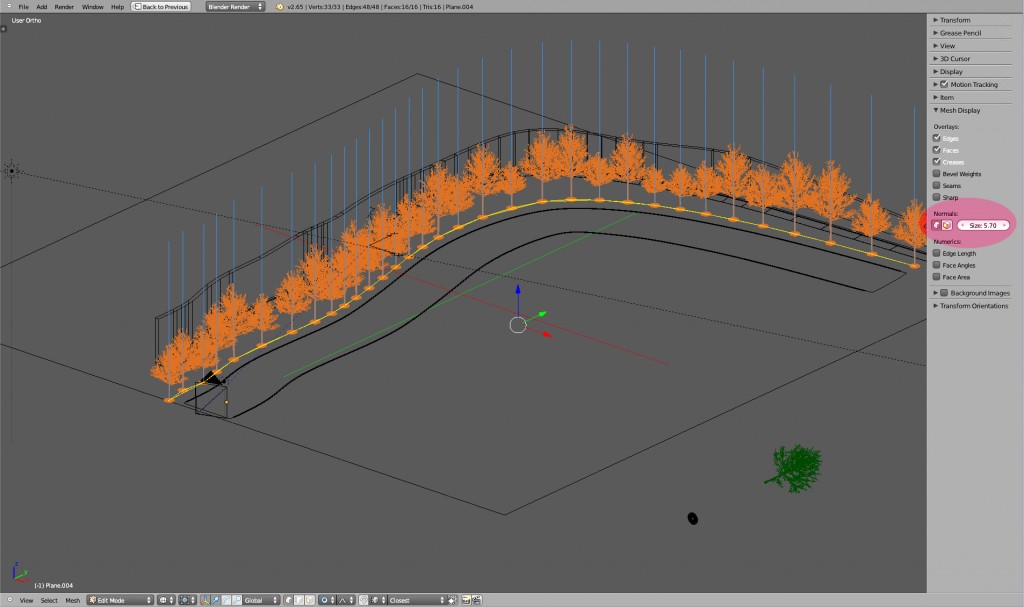 Precise distribution of trees using particles :: Blender Mama